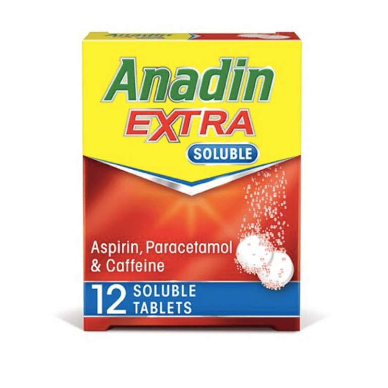 Anadin Extra Soluble Tablets – 12 Tablets - Caplet Pharmacy