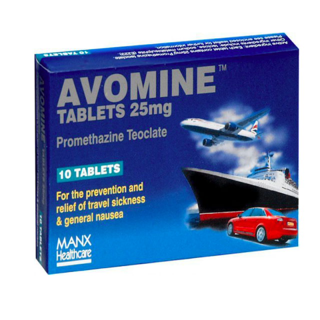 Avomine Tablets 25mg 10 Tablets - Caplet Pharmacy