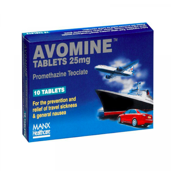Avomine Tablets 25mg 28 Tablets - Caplet Pharmacy