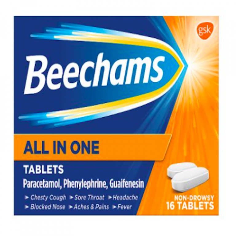 Beechams All in One 16 Tablets - Caplet Pharmacy