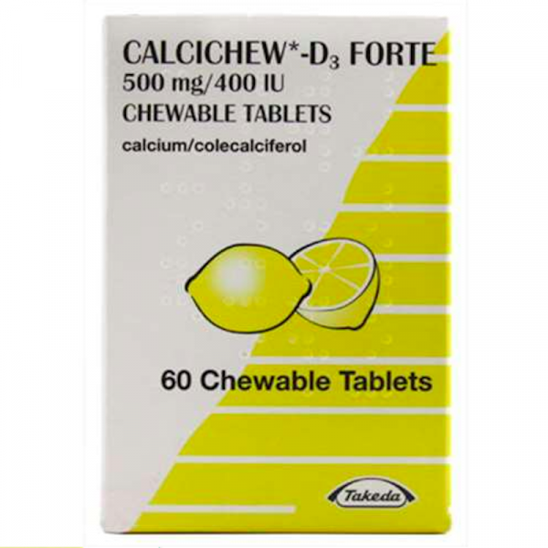 Calcichew D3 Forte 60 Chewable Tablets - Caplet Pharmacy