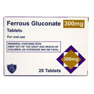 Ferrous Gluconate 300mg Tablets 28 - Caplet Pharmacy