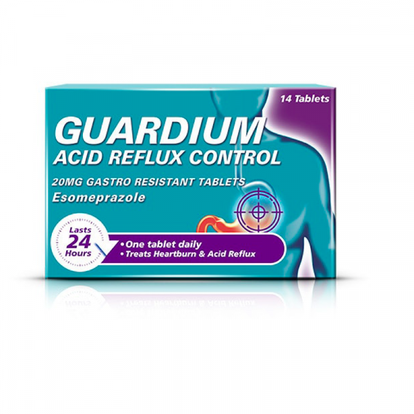 Guardium Esomeprazole Acid Reflux Control 14 Tablets - Caplet Pharmacy