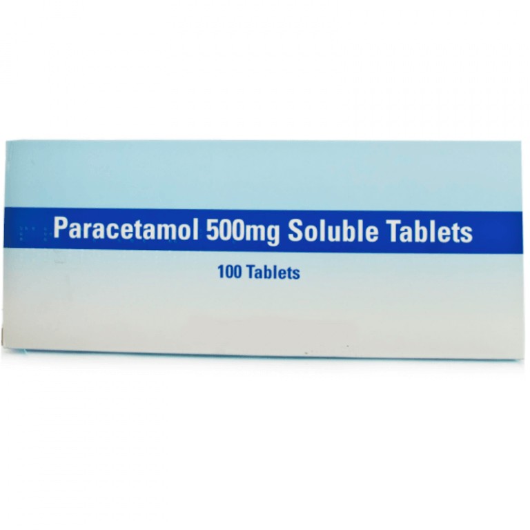 Paracetamol 500mg Soluble 100 Tablets - Caplet Pharmacy