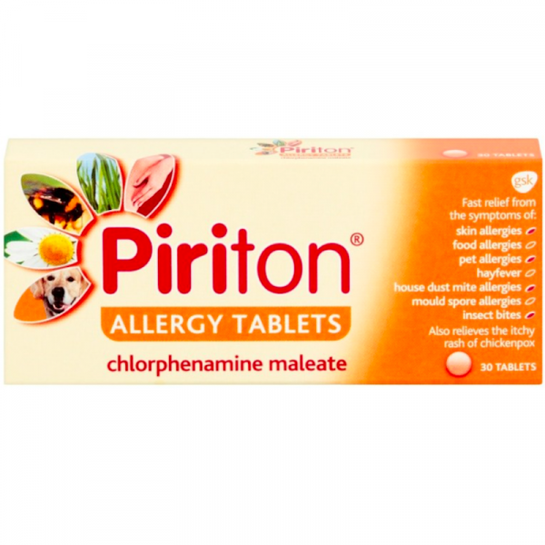 Piriton Allergy 30 Tablets-WARNING: THIS IS A HIGH RISK MEDICATION ...
