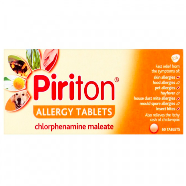 Piriton Allergy 60 Tablets-WARNING: THIS IS A HIGH RISK MEDICATION ...