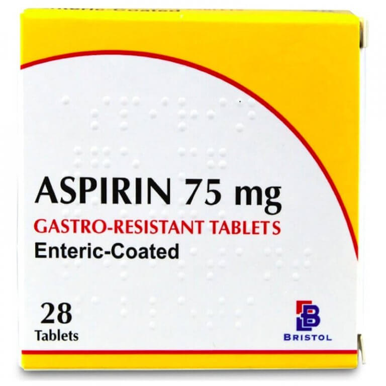 Aspirin 75mg Gastro-Resistant Tablets 28 Pack - Caplet Pharmacy