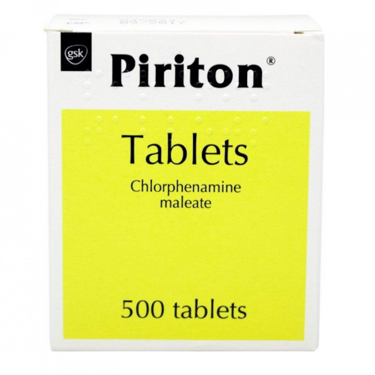 Piriton Allergy 500 Tablets-WARNING: THIS IS A HIGH RISK MEDICATION ...