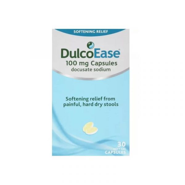 DulcoEase Stool Softener 100mg – 30 Capsules - Caplet Pharmacy