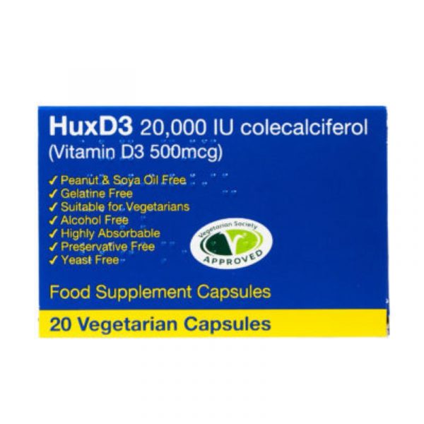 Hux D3 20 000 IU 20 Vegetarian Capsules Caplet Pharmacy Hux D3 20 000 IU 20 Vegetarian Capsules Caplet Pharmacy
