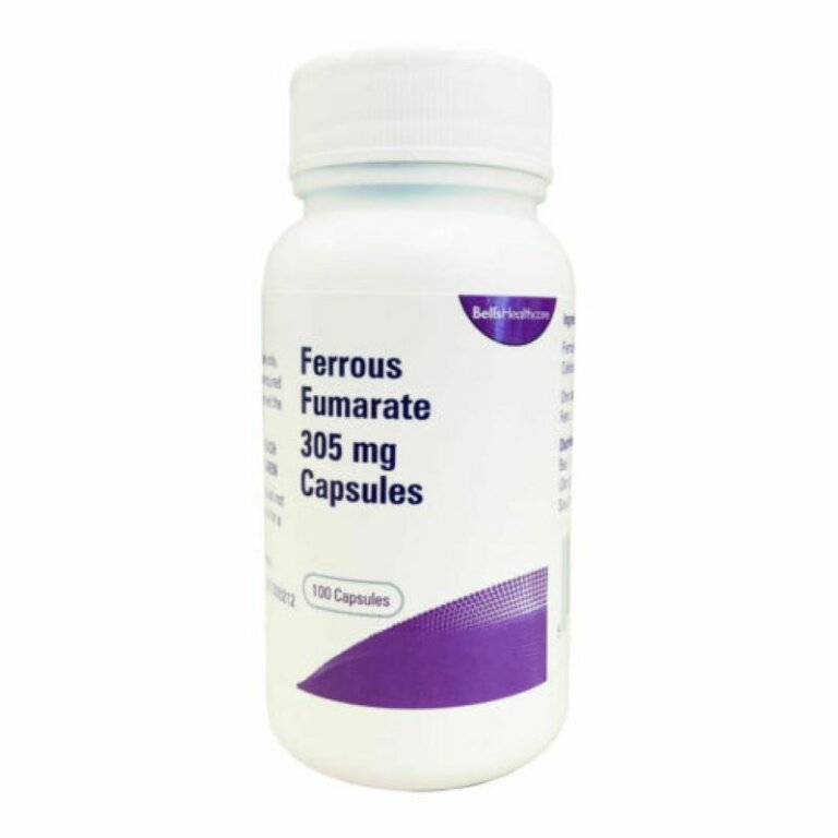 Ferrous Fumarate 305mg Capsules 100 - Caplet Pharmacy