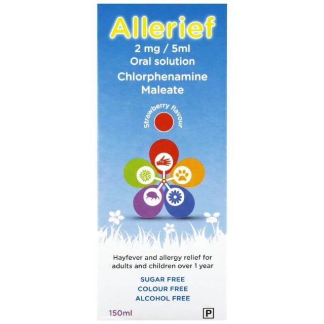 Chlorphenamine 2mg/5ml oral solution 150ml (brands may vary) - Caplet ...