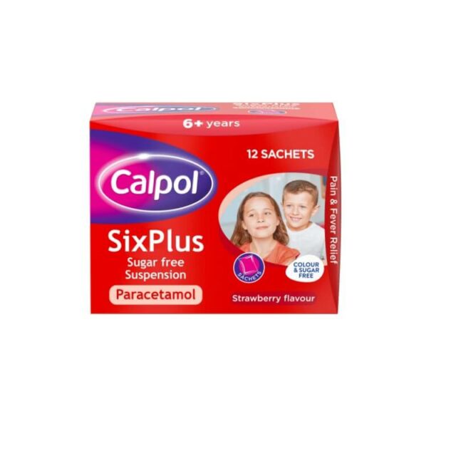 Calpol Colour and Sugar Free Six Plus Suspension 5ml Sachets 12 ...