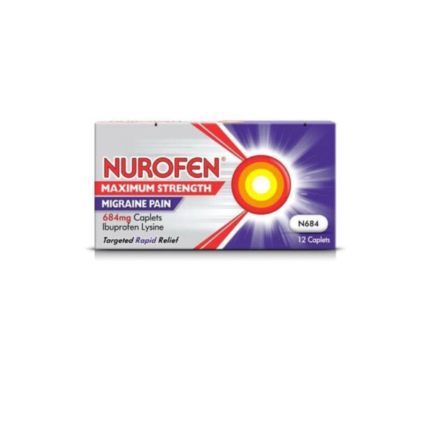 Nurofen Migraine Pain Maximum Strength- 12 - Caplet Pharmacy
