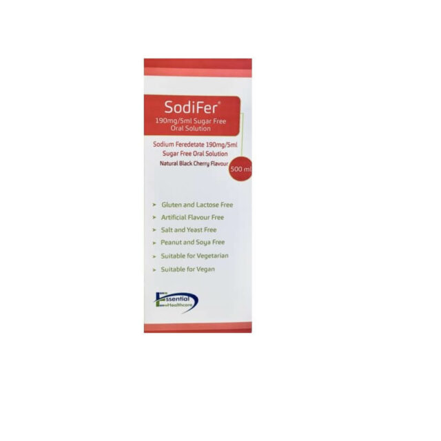 SodiFer 190mg/5ml Sugar Free Oral Solution 500ml - Caplet Pharmacy