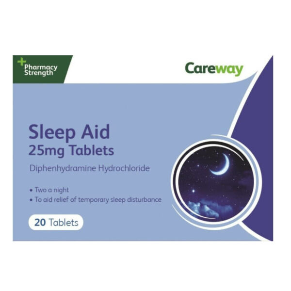 Sleep Aid 25mg 20 Tablets - Caplet Pharmacy